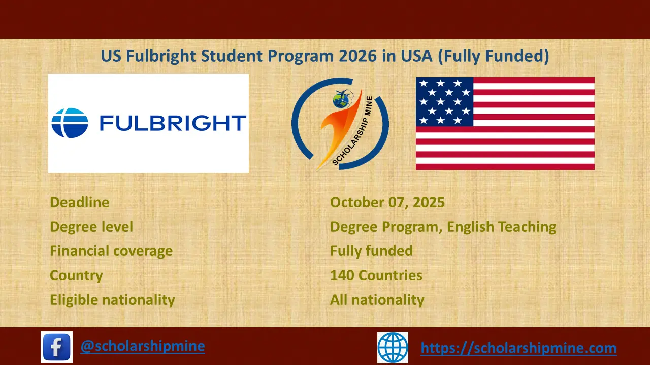US Fulbright Student Program 2026 in USA (Fully Funded) - Scholarship Mine