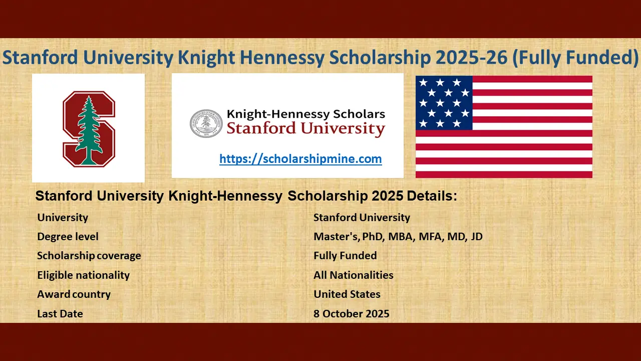 Stanford University Knight Hennessy Scholarship 2025-26 (Fully Funded) - Scholarship Mine